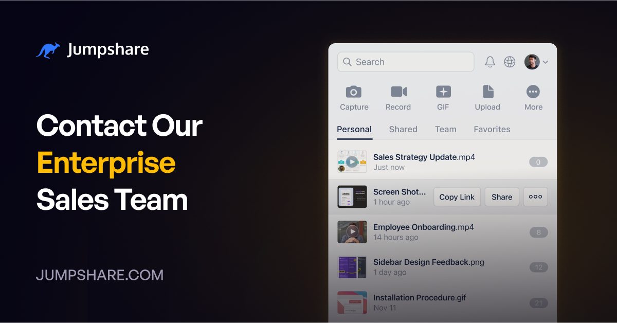 Contact Our Sales Team - Jumpshare Enterprise